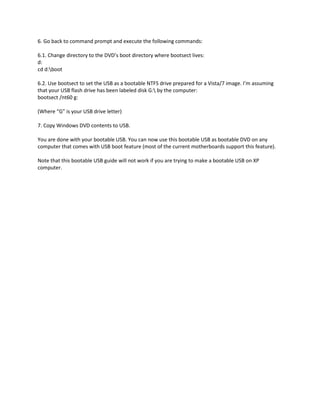 Make pendrive bootable | PDF