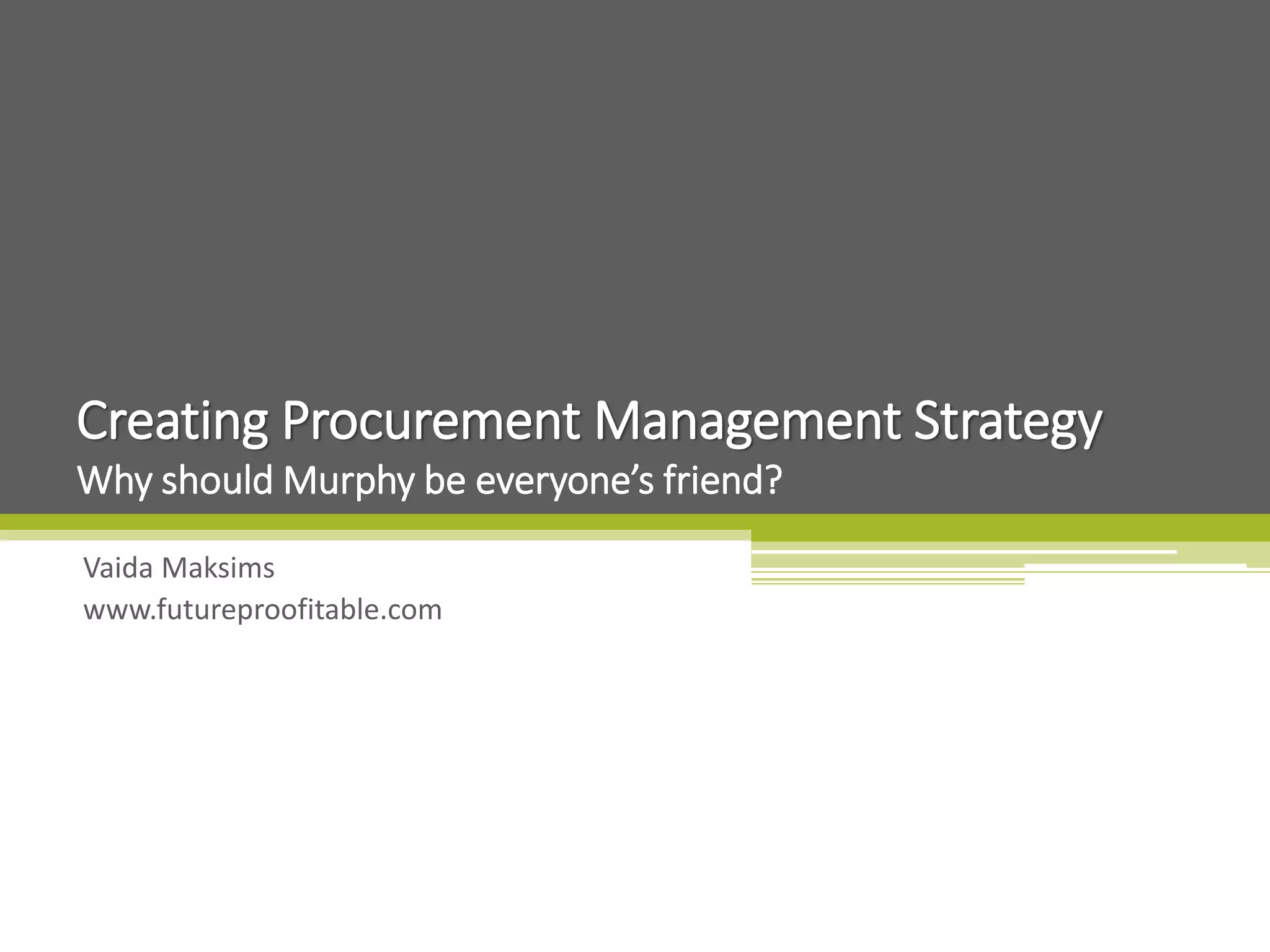 Make procurement great again | PPTX