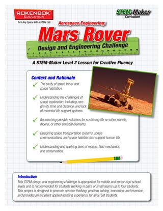 Maker Education - Mars Rover | PDF