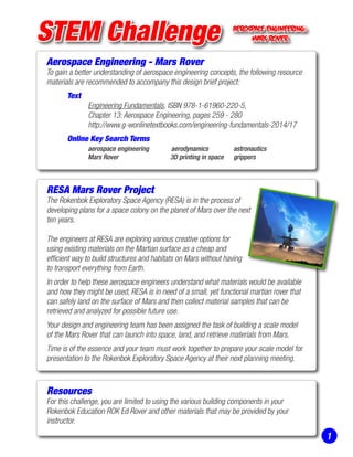 Maker Education - Mars Rover | PDF