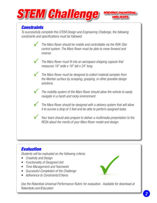 Maker Education - Mars Rover | PDF
