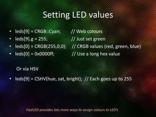 A Fast Introduction to Arduino and Addressable LED Strips | PPTX