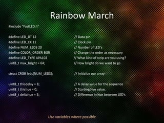 A Fast Introduction to Arduino and Addressable LED Strips | PPTX