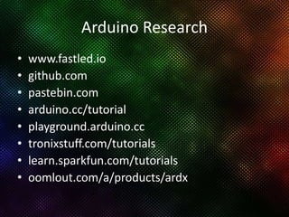 A Fast Introduction to Arduino and Addressable LED Strips | PPTX