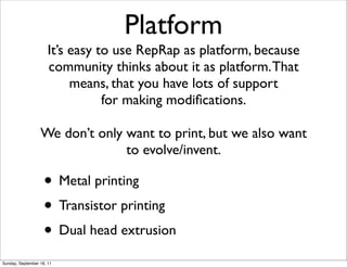Makerfaire NYC RepRap presentation | PPT