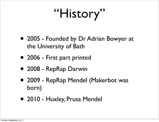 Makerfaire NYC RepRap presentation | PPT