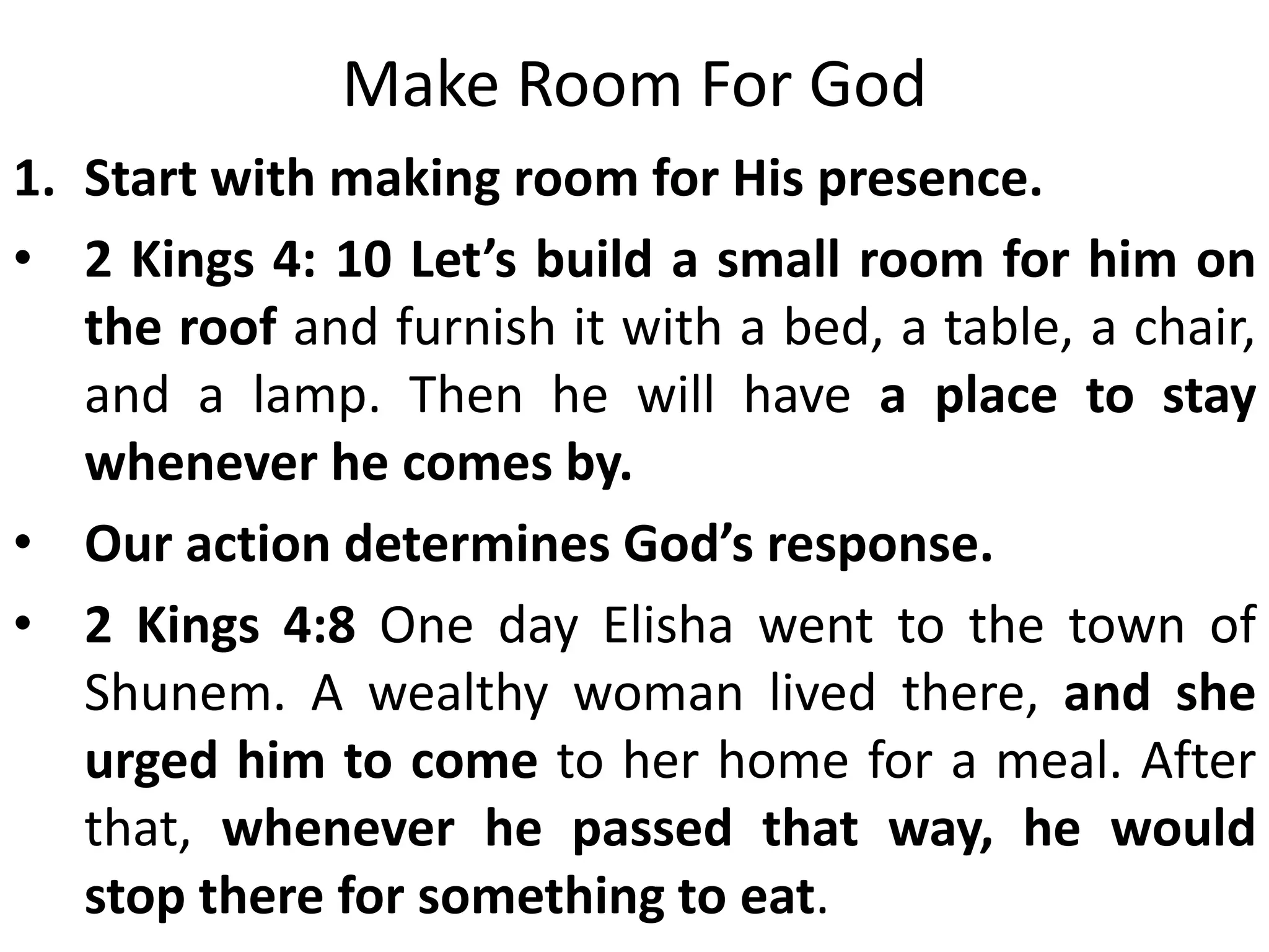 Make room for god | PPTX | Christianity | Religion & Spirituality