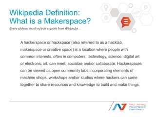 Introduction to Makerspaces: Garages for tomorrows innovation | PPTX | Computing | Technology ...