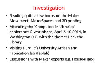 Inauguration of the UP Library Makerspace on 20/8/2013 | PPTX