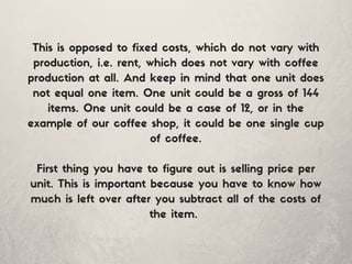 The Economics of One Unit | PDF