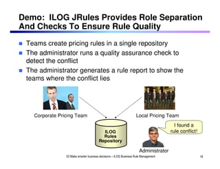 Make smarter business decisions – ILOG Business Rule Management System ...