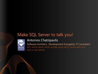 Make sql server to talk you | PDF