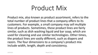 Maketing product mix | PPTX