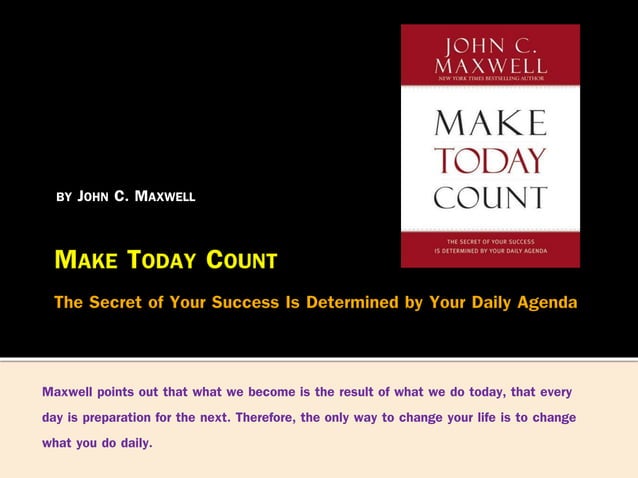 ทำวันนี้ให้ดีที่สุด Make today count | PDF