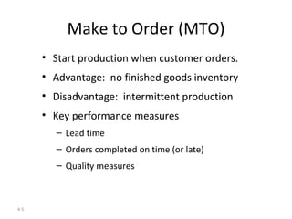 Make to order, stock, assembly | PPT