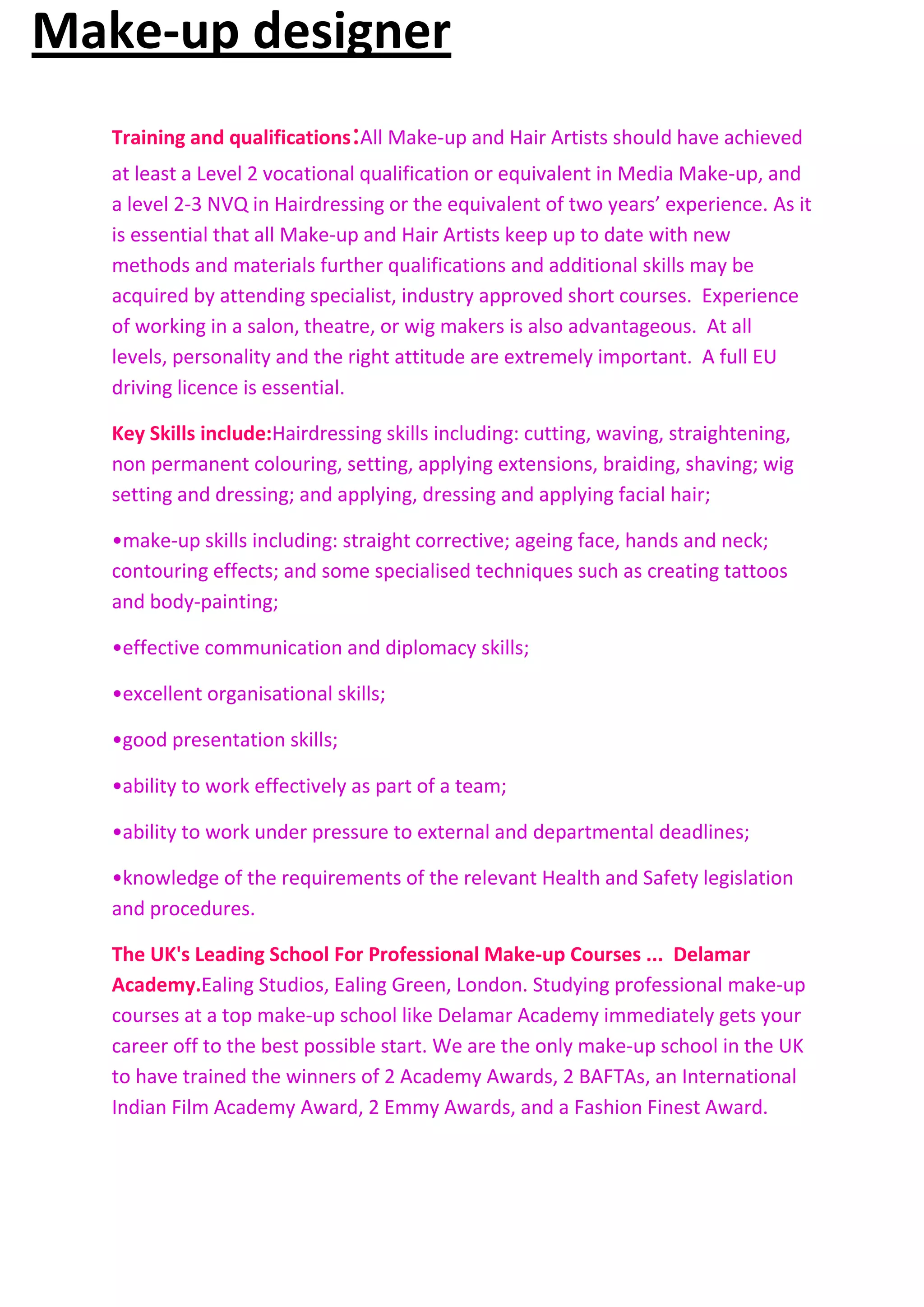 Make up designing 2 | DOCX