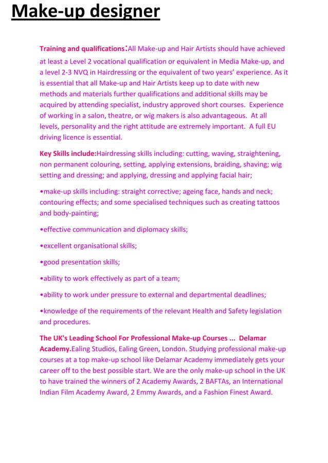 Make up designing 2 | DOCX