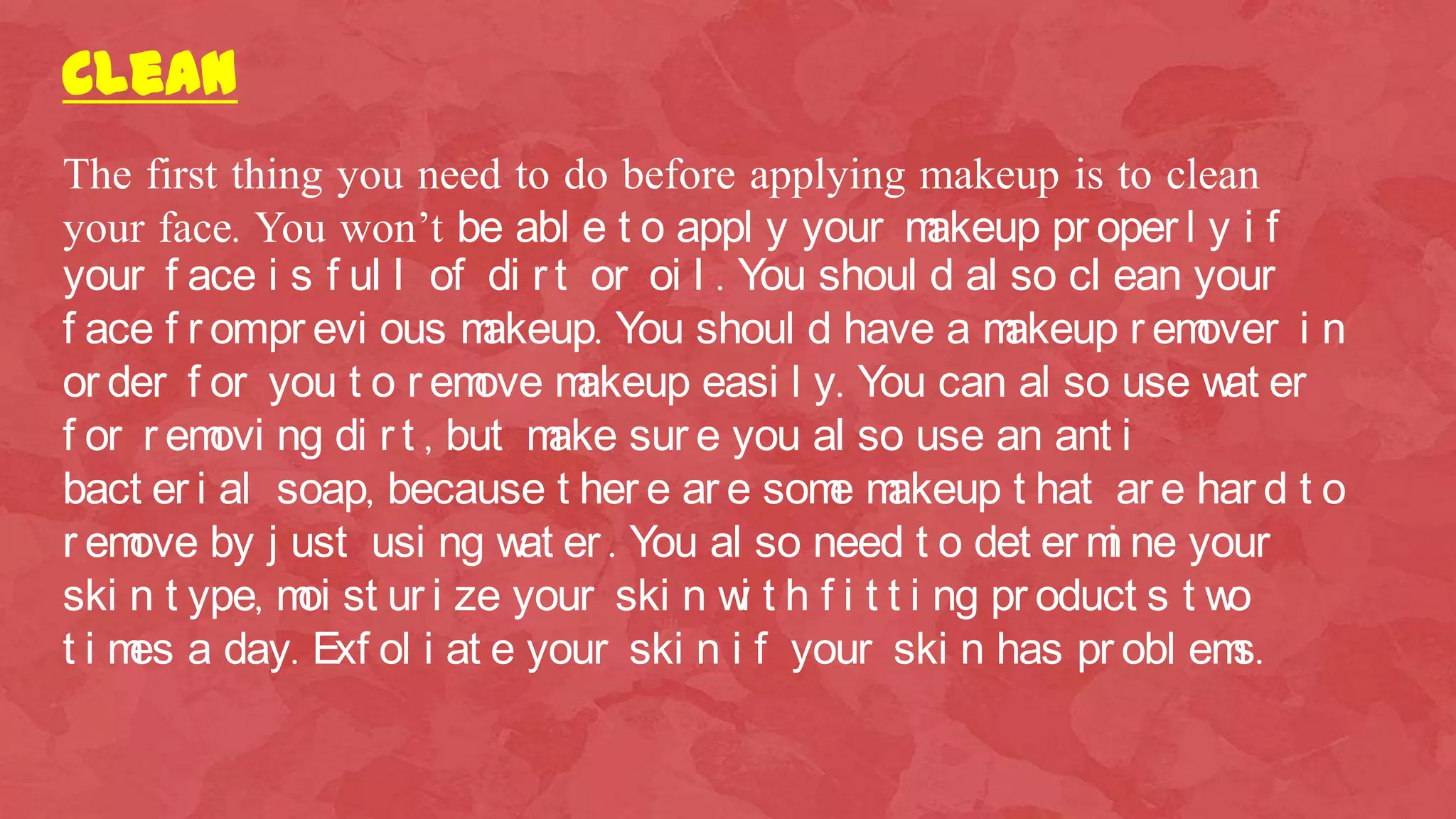 Makeup for a typical look | PPTX