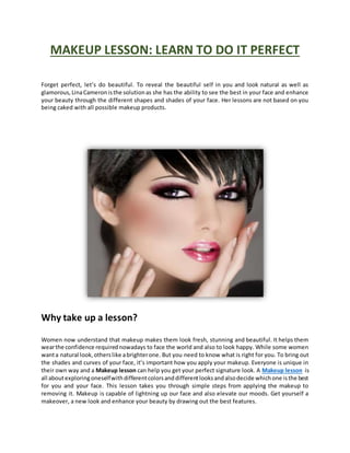 MAKEUP LESSON: LEARN TO DO IT PERFECT | DOCX