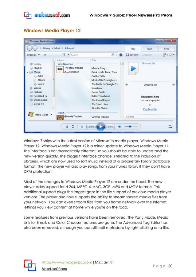 Makeuseof windows 7_guide_r2 | PDF | Operating Systems | Computer Software and Applications