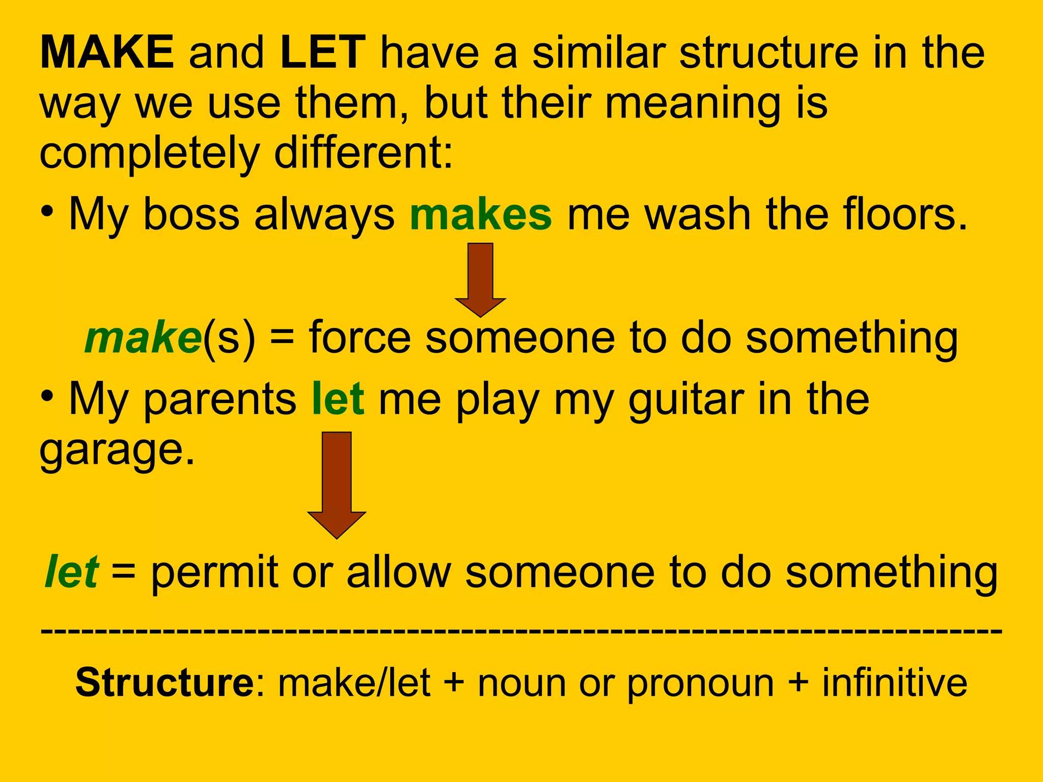 Make vs let | PPT