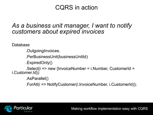 Making workflow implementation easy with CQRS | PPT