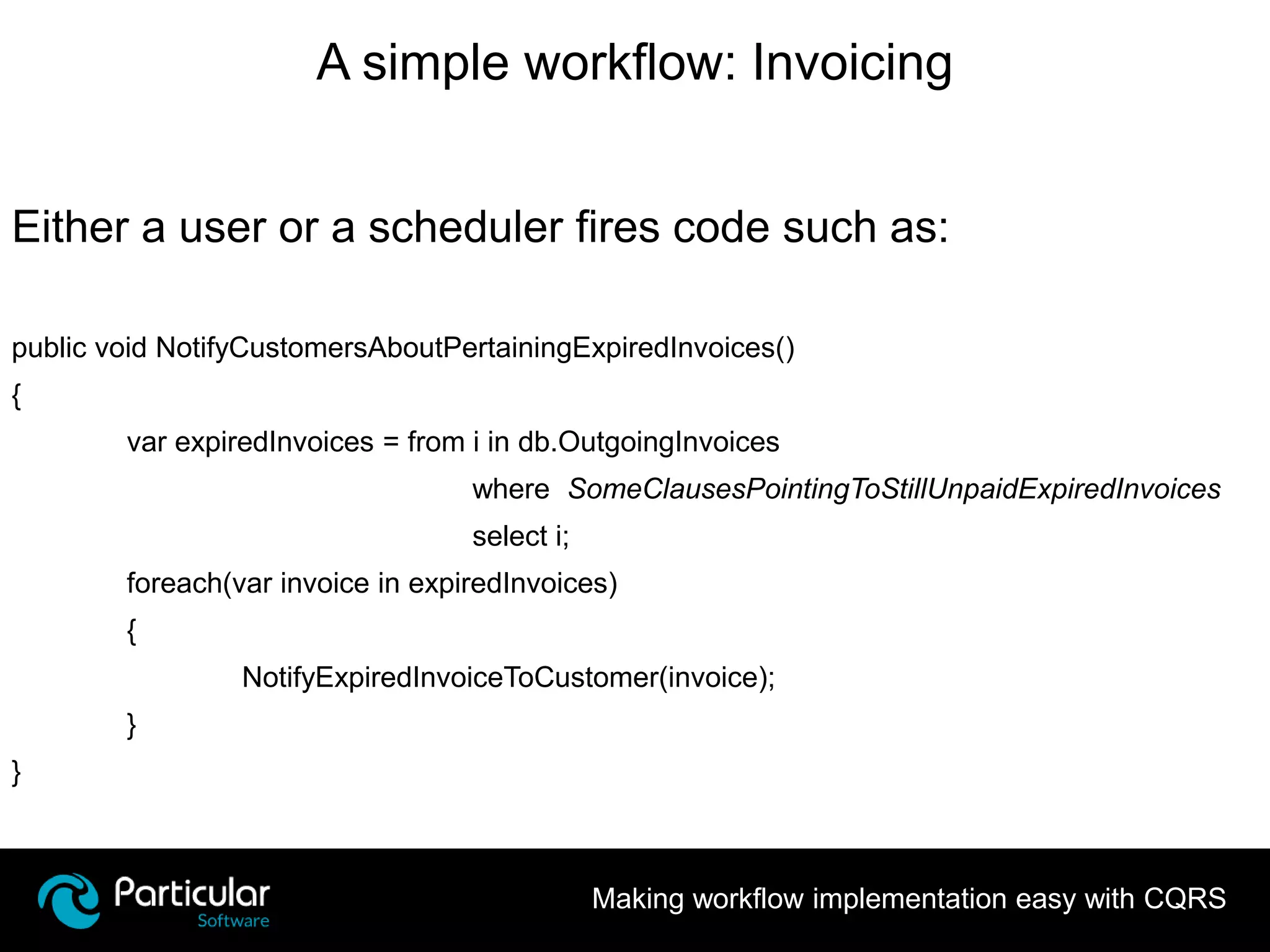 Making workflow implementation easy with CQRS | PPTX