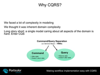 Making workflow implementation easy with CQRS | PPTX