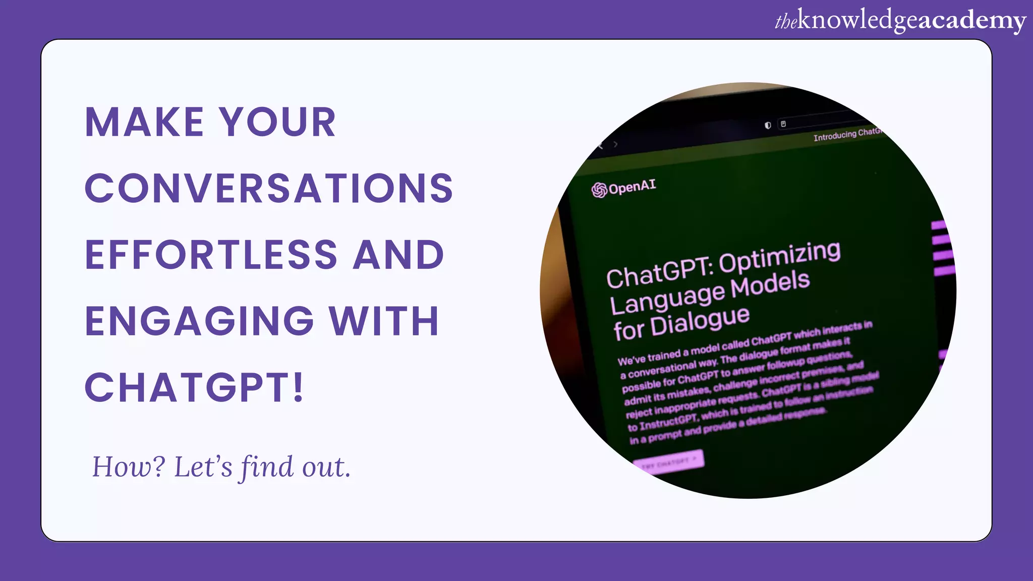 Make your conversations effortless and engaging with ChatGPT | The Knowledge Academy | PPT