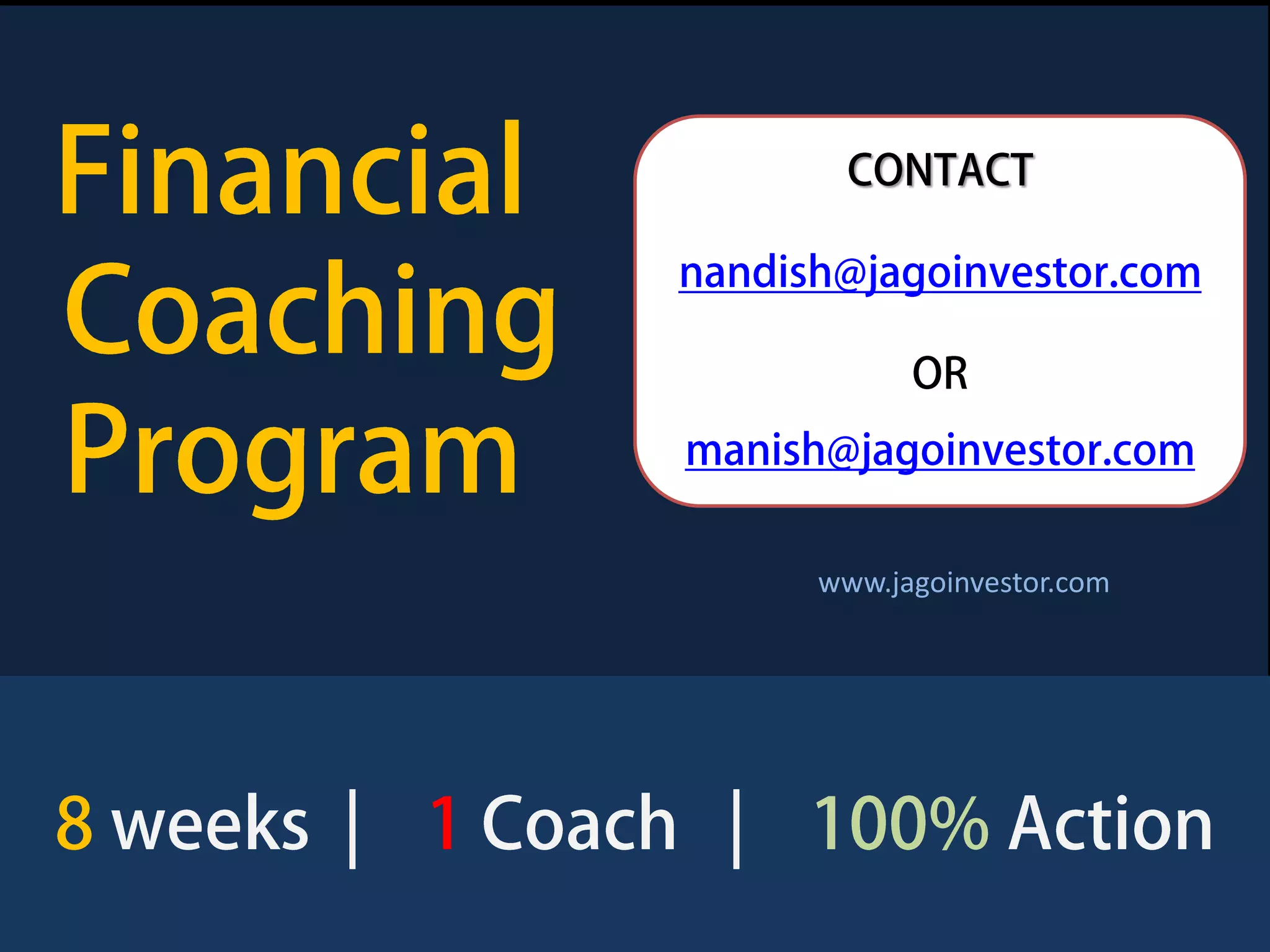 Jagoinvestor Financial Coaching Program | PPT