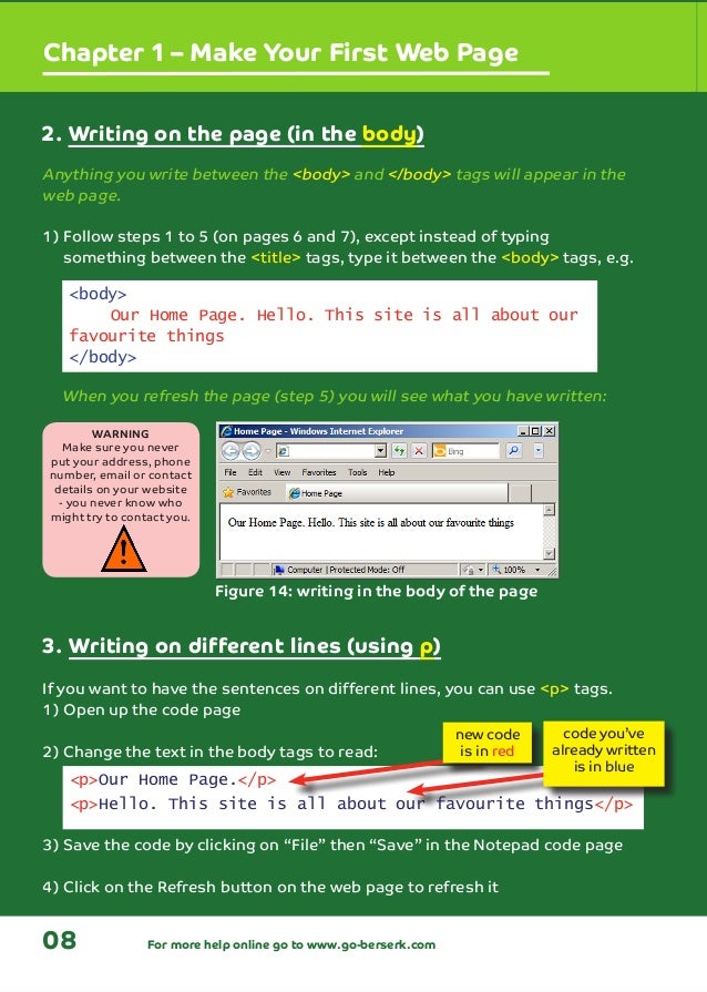 Make Your First Webpage 1895