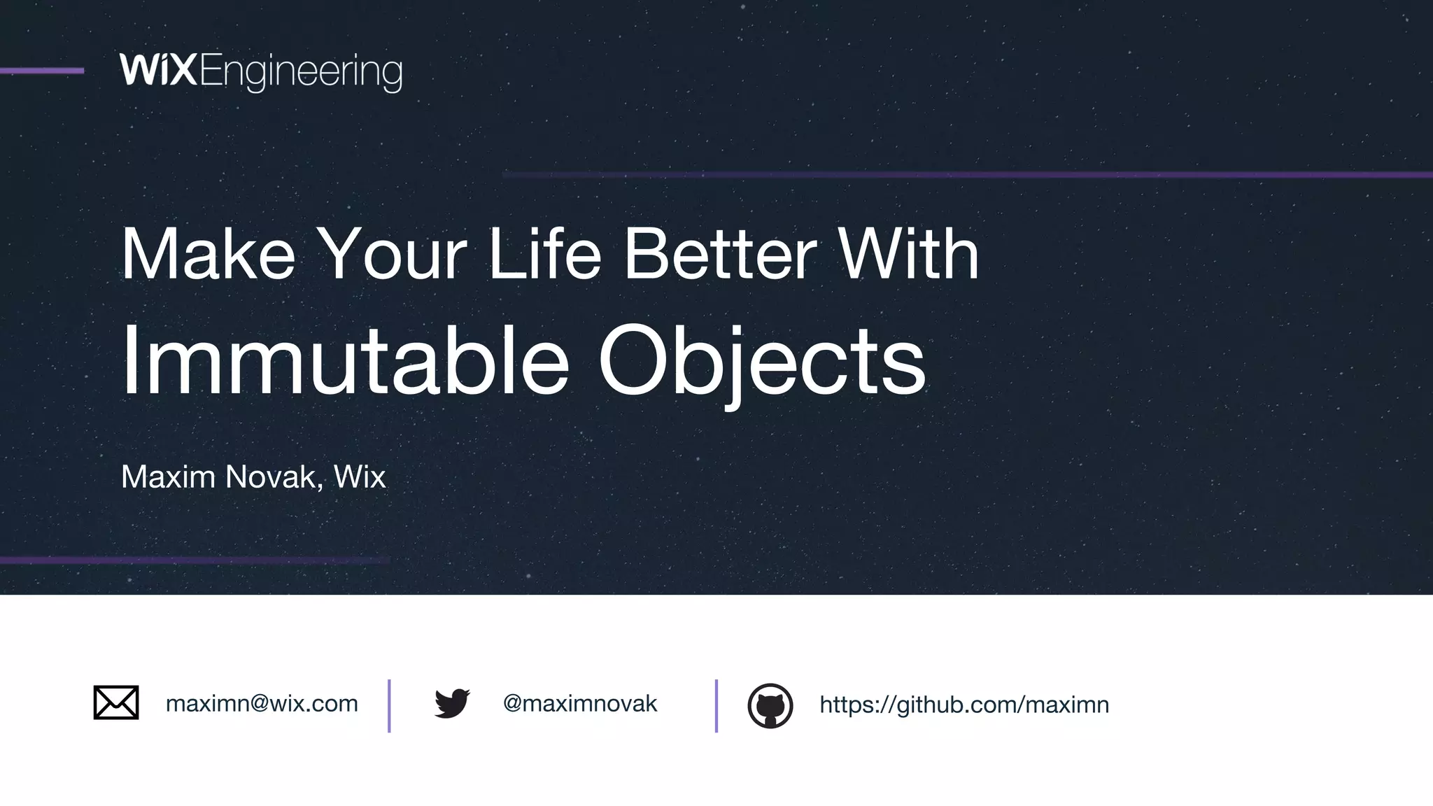 Make your life better with immutable objects | PPT