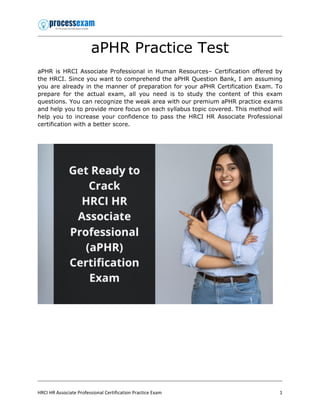 Make your mind for preparing hrci hr associate professional (a phr ...