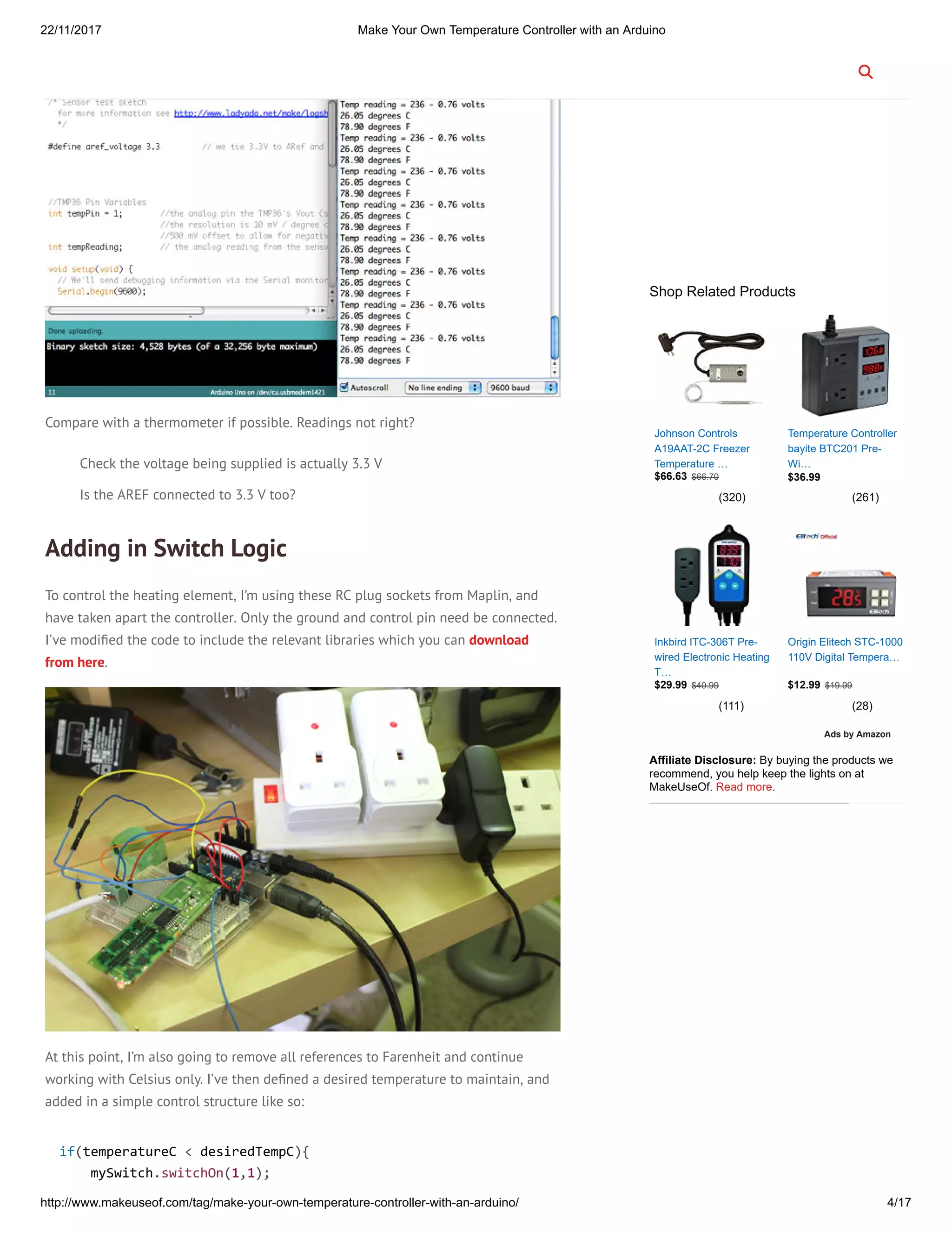 Make Your Own Temperature Controller With An Arduino Pdf