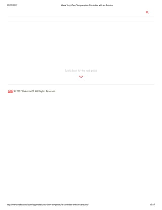 Make your own temperature controller with an arduino | PDF