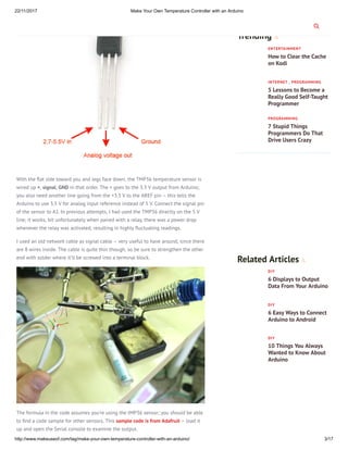 Make your own temperature controller with an arduino | PDF