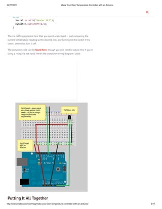 Make your own temperature controller with an arduino | PDF