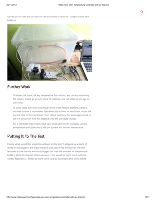 Make your own temperature controller with an arduino | PDF