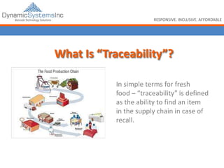 Make your traceability system work for you | PPT