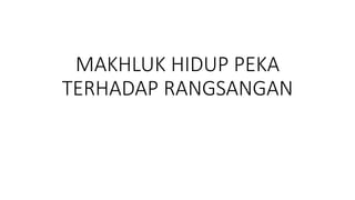 MAKHLUK HIDUP PEKA TERHADAP RANGSANGAN.pptx