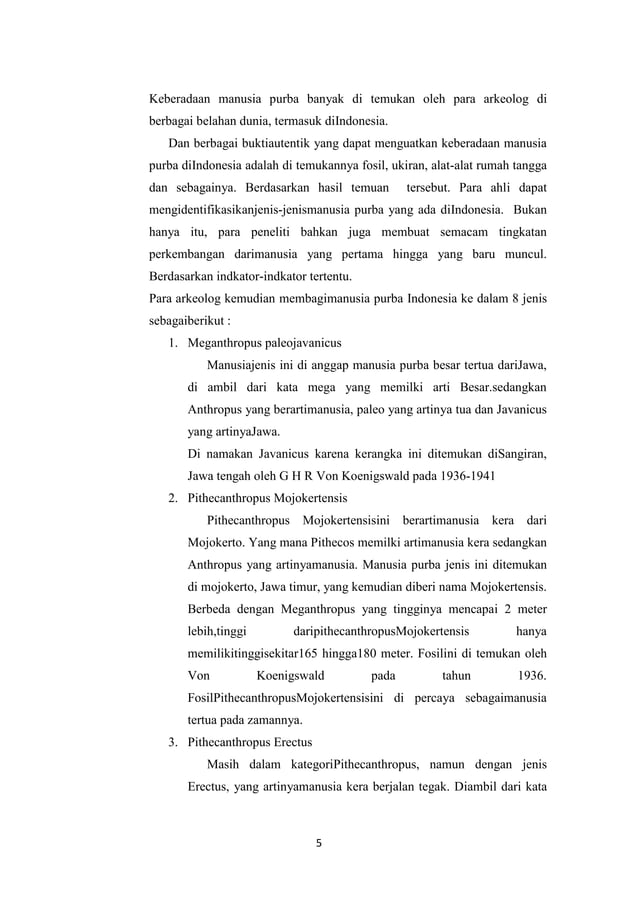 Makhluk Manusia Teori Evolusi dan Sejarah Perkembangan Manusia Serta ...