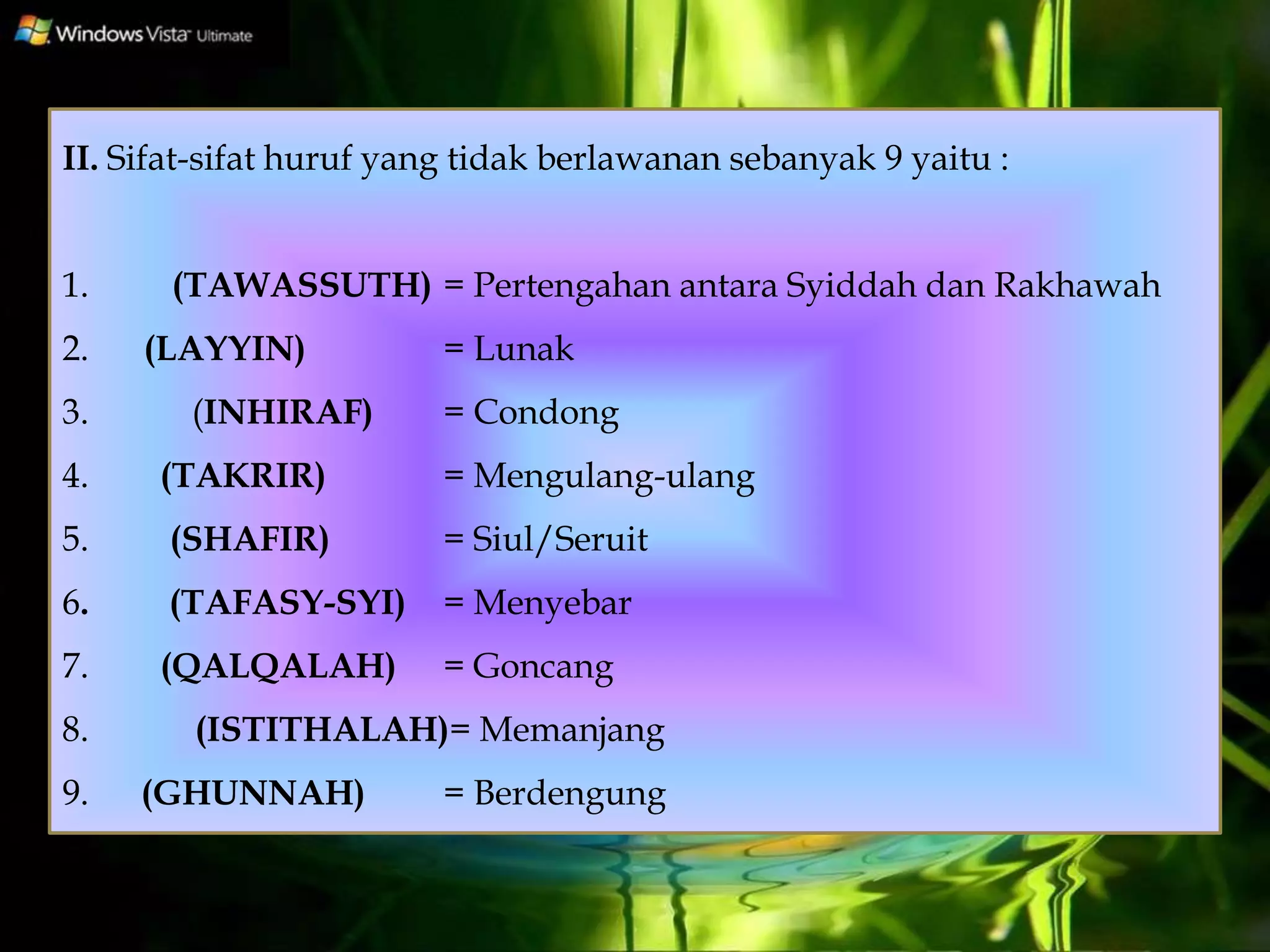 Makhorijul Huruf dan Sifatul Huruf | PPTX