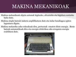 Makinak LH 6 A 3. taldea | PPTX