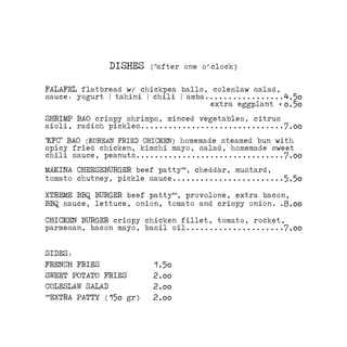 MAKINA Menu GR EN_March2023_final12344566 | PDF