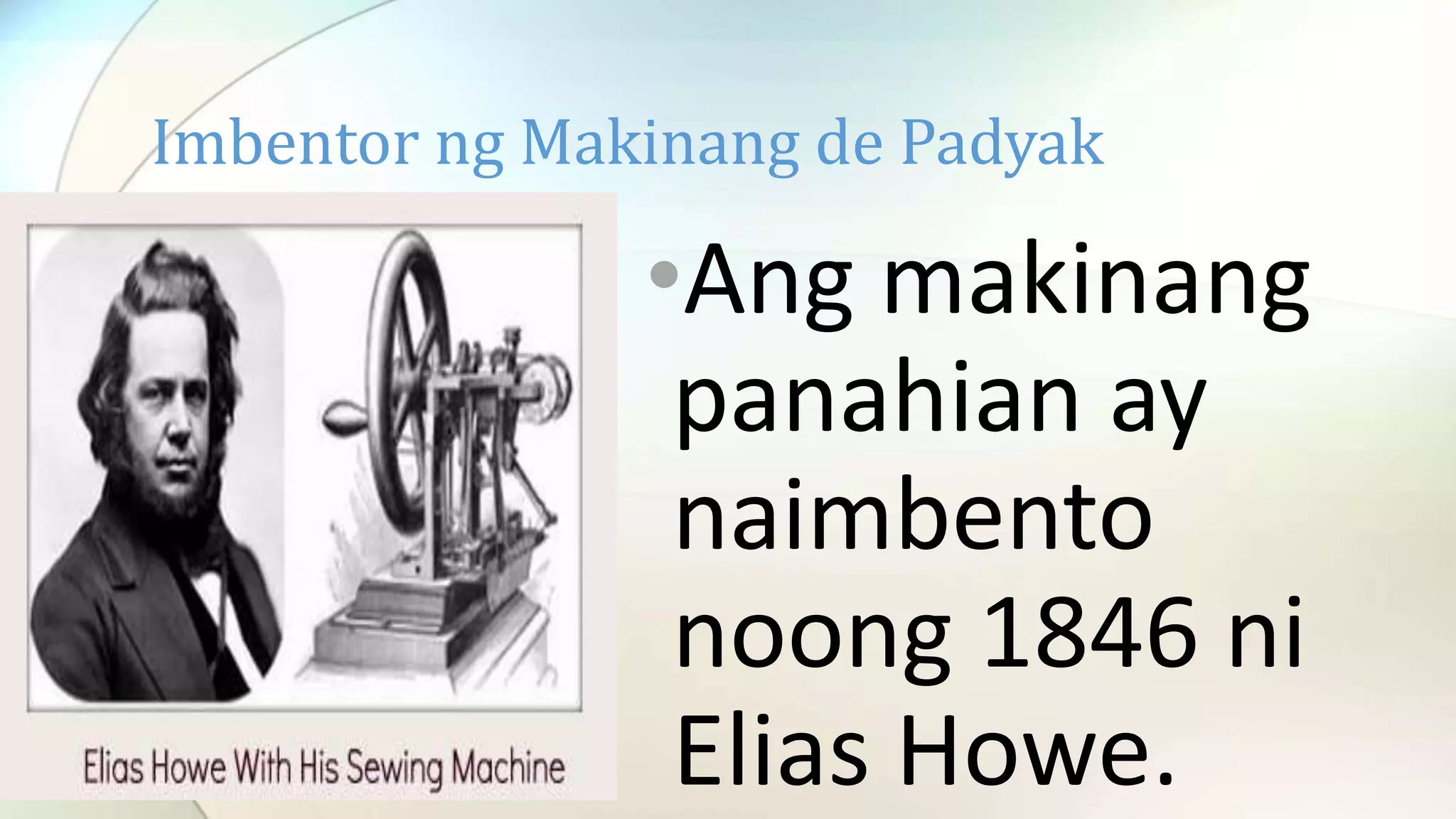 Makinang de padyak | PPTX