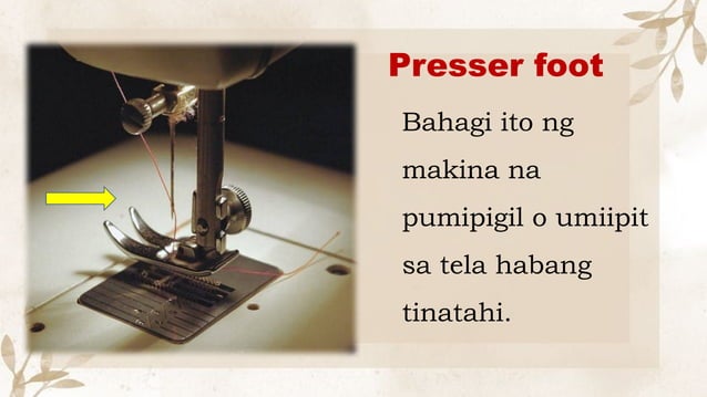 gamit sa pananahi at makinang de pedal.ppt..pptx