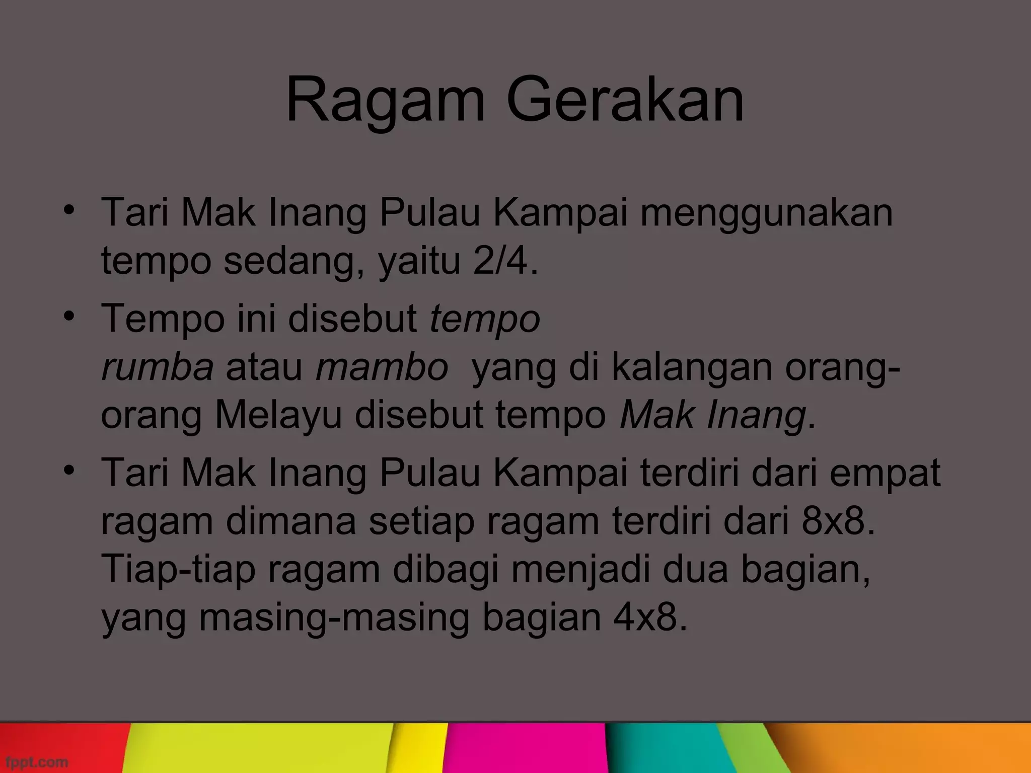 Seni budaya Tari Mak Inang Pulau Kampai | PPT