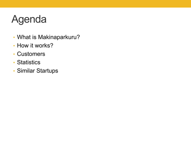 Makinaparkuru Presentation - Oct,2017 | PPTX