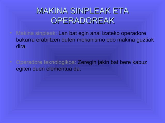 Makina simpleak | PPT