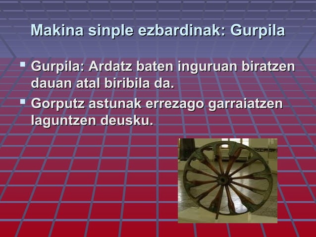 Makina sinple eta konplexuak ppt. | PPT